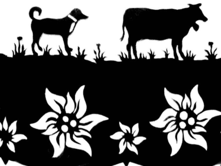 Scherenschnitt Alpabzug